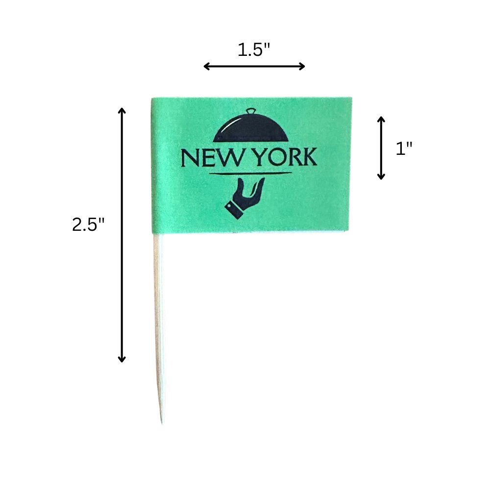 Bulk Custom Toothpick Flags | 2.5″ Branded Food Picks – Pick On Us, LLC