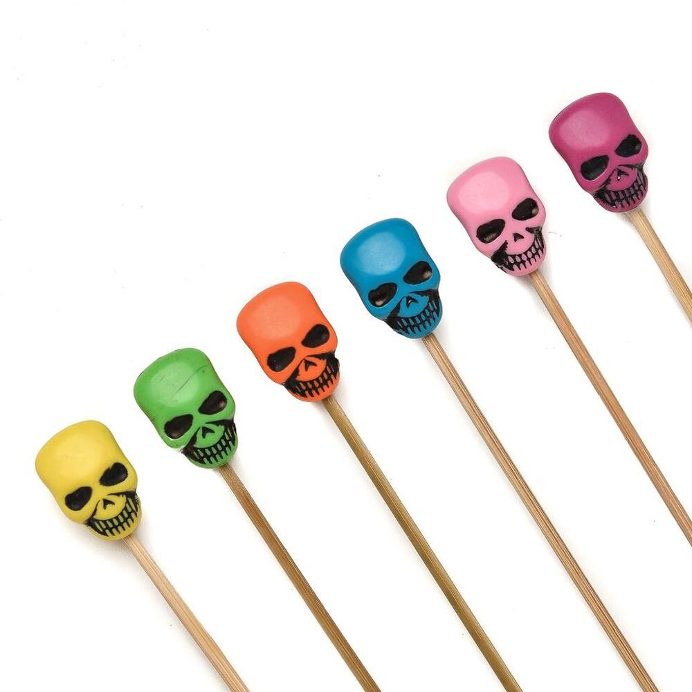 Multi-Color Halloween Toothpicks | Skull Cocktail Picks – Pick On Us, LLC
