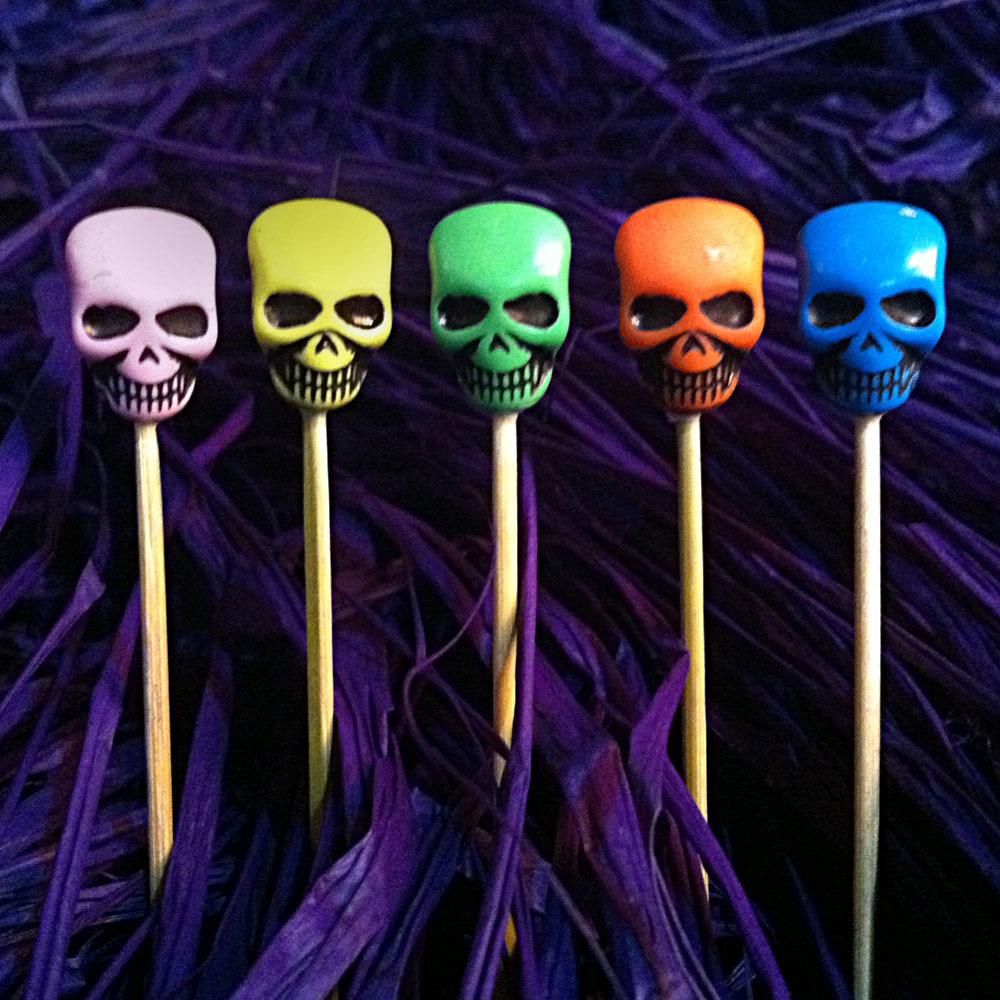 Skull Toothpicks | Halloween Food Decorations – Pick On Us, LLC