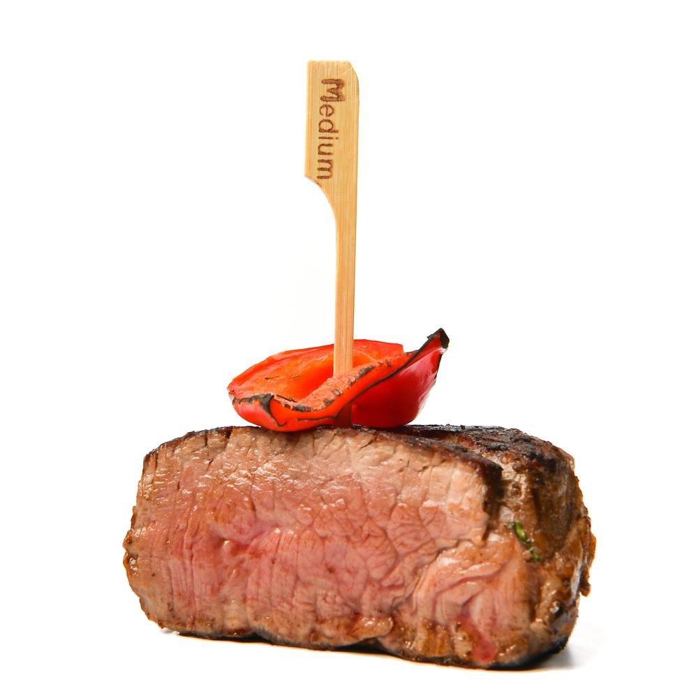 Beef Temperature Markers | 3.5″ Steak Doneness Flag Picks – Pick On Us, LLC