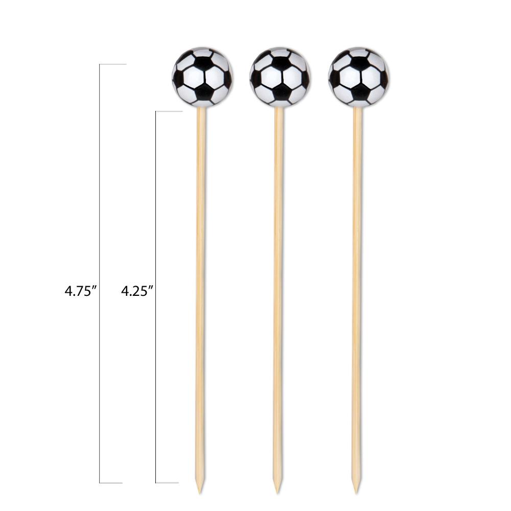 4.75-inch Soccer Ball Picks | Wooden Skewers & Picks – Pick On Us, LLC