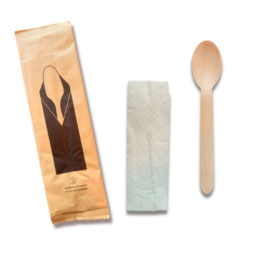 Wrapped 6" Wooden Spoon | Sustainable Serving Utensils – Pick On Us, LLC